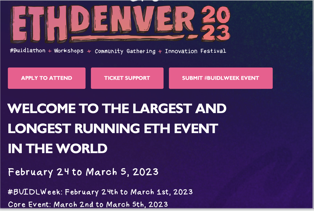 ETHDenver 2023, 가장 큰 이더리움 #BUIDLathon, 2월 24일부터 시작될 예정입니다. | TokenInsight