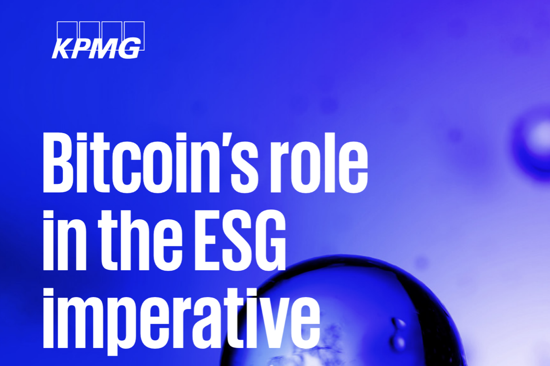 KPMG: Bitcoin Provides Benefits across ESG Framework