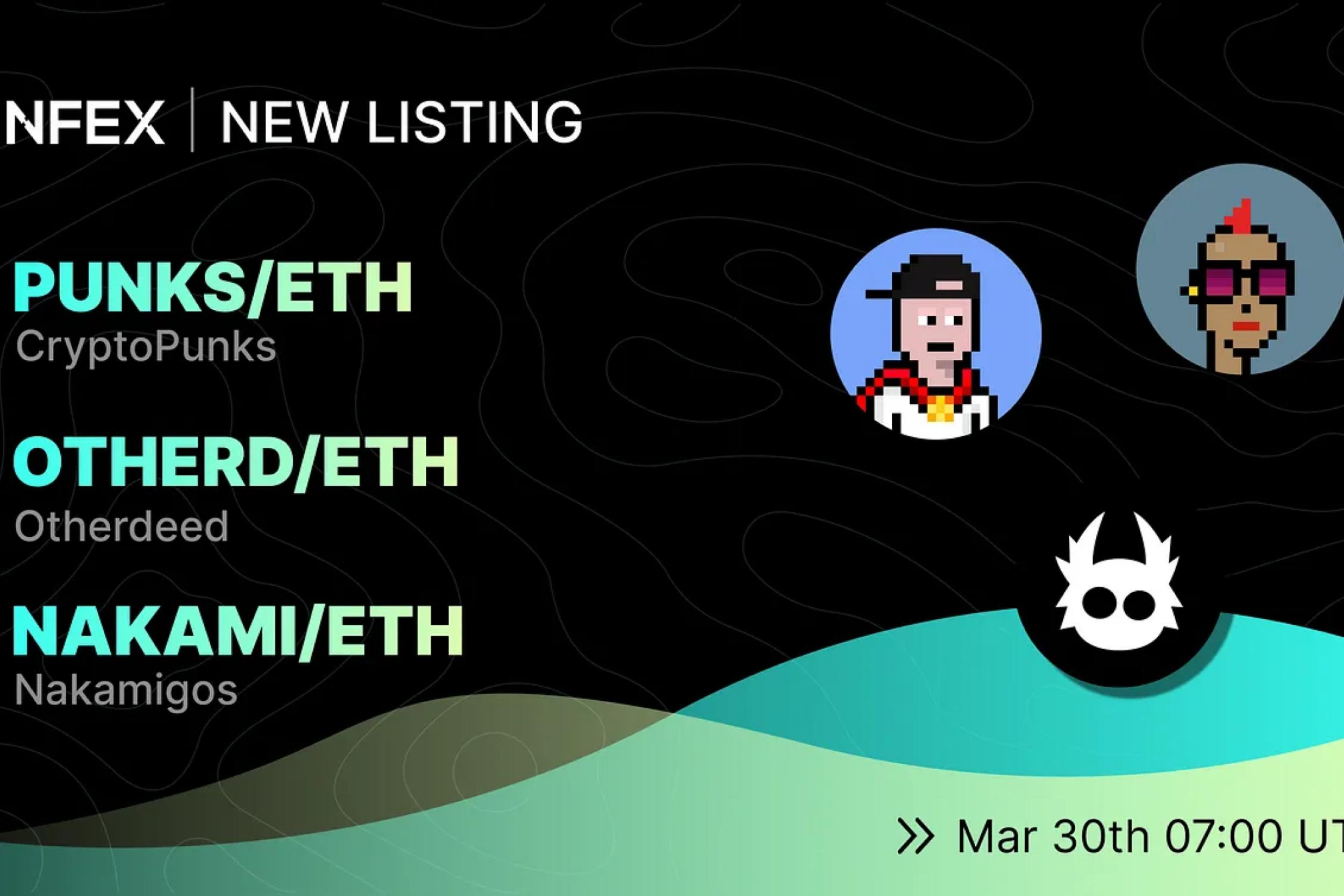 NFT Derivatives DEX NFEX Lists CryptoPunks, Otherdeed and Nakamigos ...
